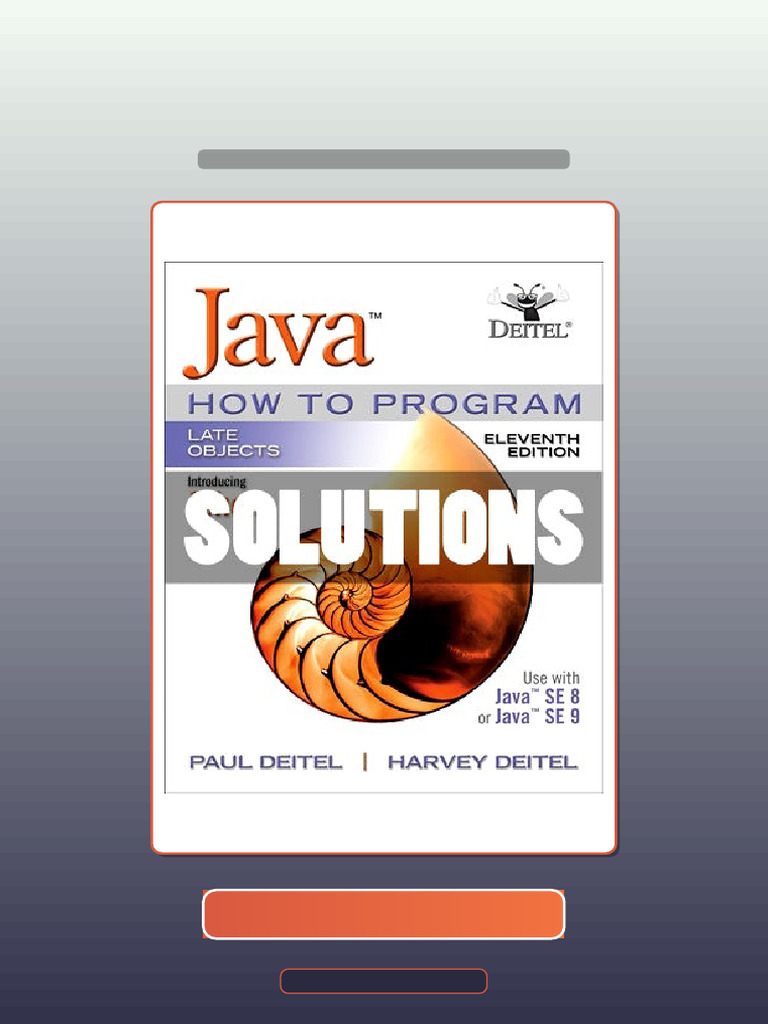 Solutions Java How To Program Late Objects 11th Ed Deitel Ebook and ...