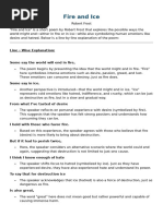 Fire and Ice by Robert Frost | PDF