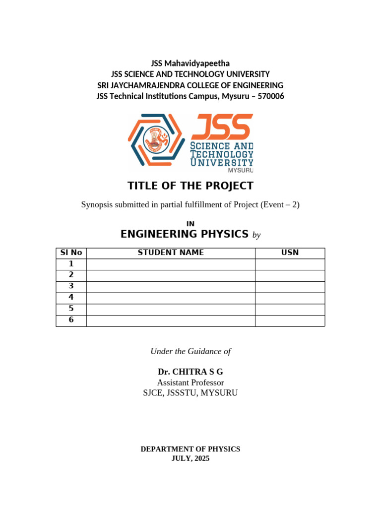 Front Page & Certificate - Project | PDF