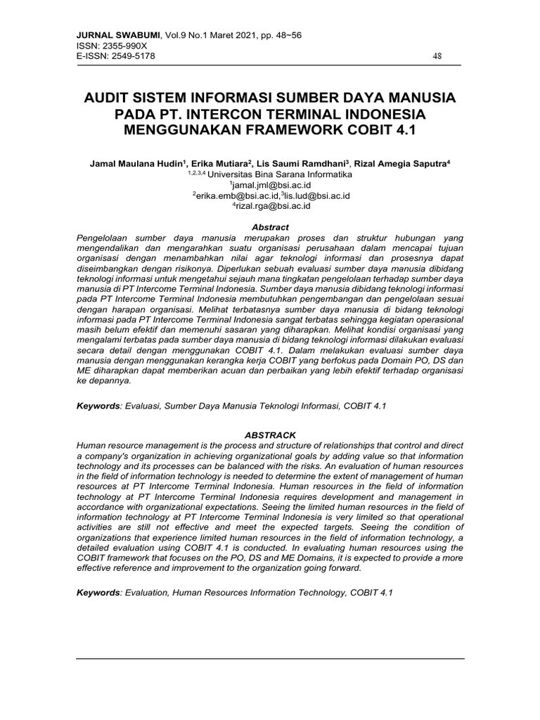 ControlAuditSI - 2213000098 - Muhammad Akbar Lubis | PDF