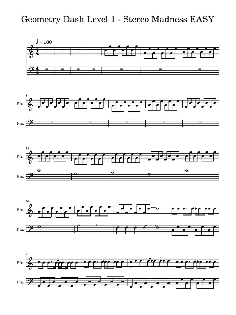 Stereo Madness Geometry Dash Level 1 Pdf