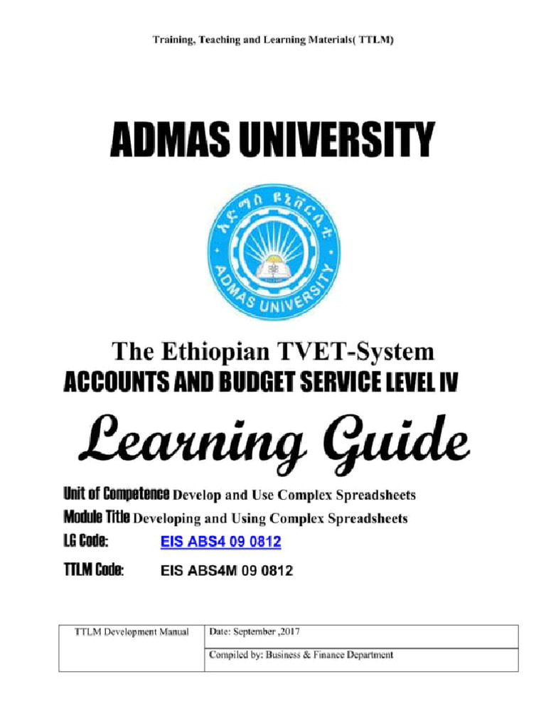 Develop and Use Complex Spreadsheet | PDF