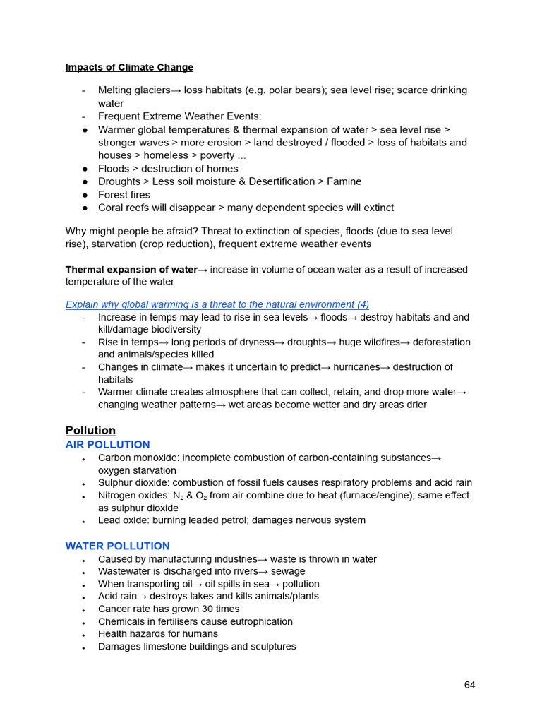 Geography IGCSE 2021 22 Full Notes - pdf-65 | PDF