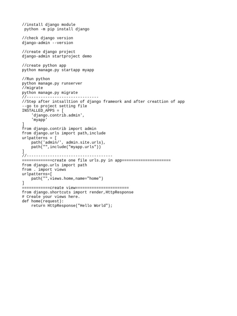 Install Django Project | PDF