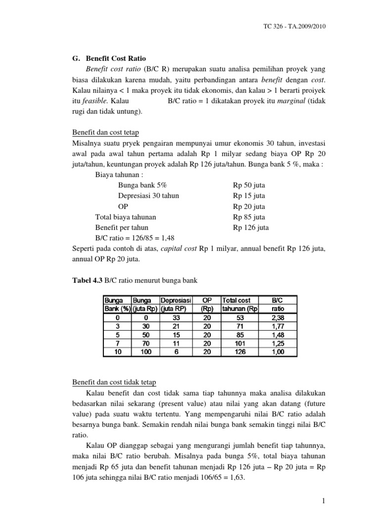 BC Ratio | PDF