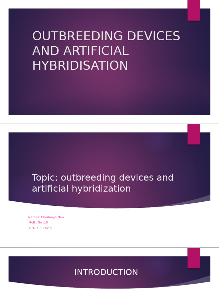 Outbreeding Devices in Plants | PDF