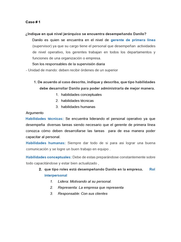 Habilidades y Roles de Gerentes en Empresas | PDF | Business ...