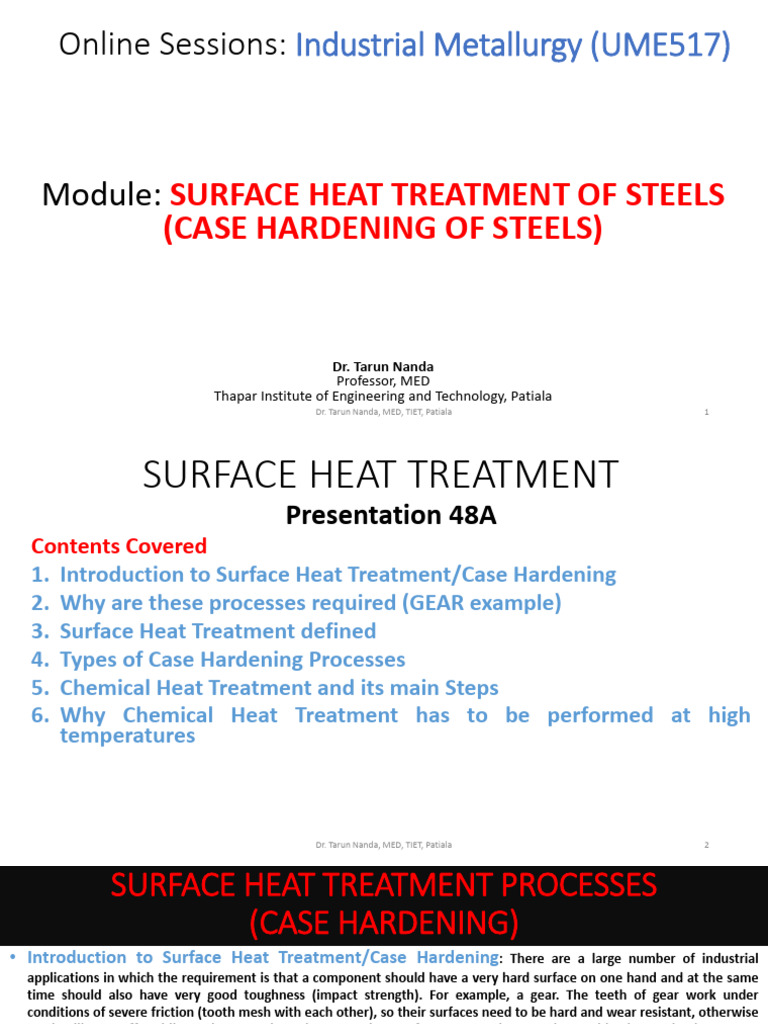 Session 48A - Metallurgy - Surface Heat Treatment | PDF | Heat Treating ...