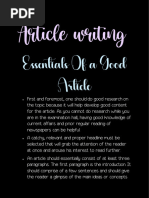 ARTICLE WRITING Sample Igcse | PDF | Rhetoric | Communication