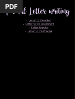 Guide to Writing Formal Letters | PDF | Writing | Linguistics