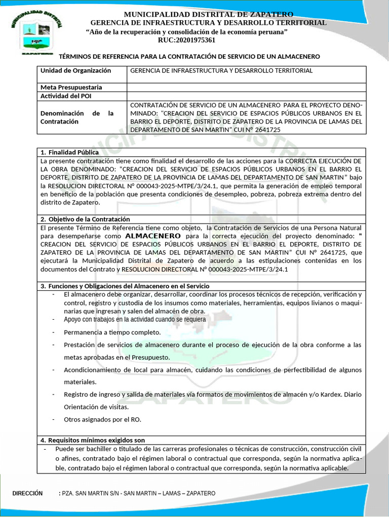 TDR - Almacenero | PDF | Corrupción política | Justicia