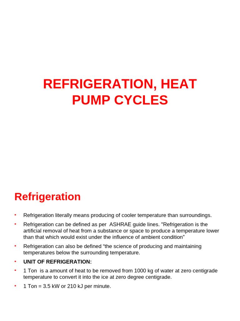 2-Refrigeration Cycle | PDF | Heat Pump | Gas Technologies