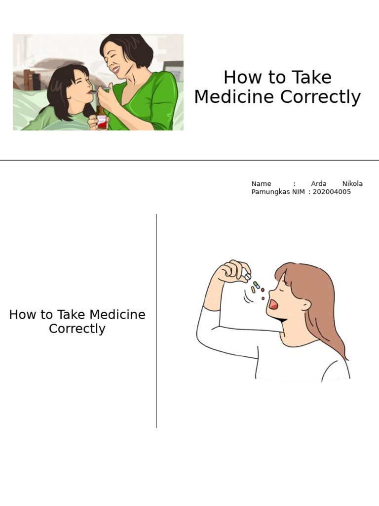 How To Take Medicine Correctly | PDF