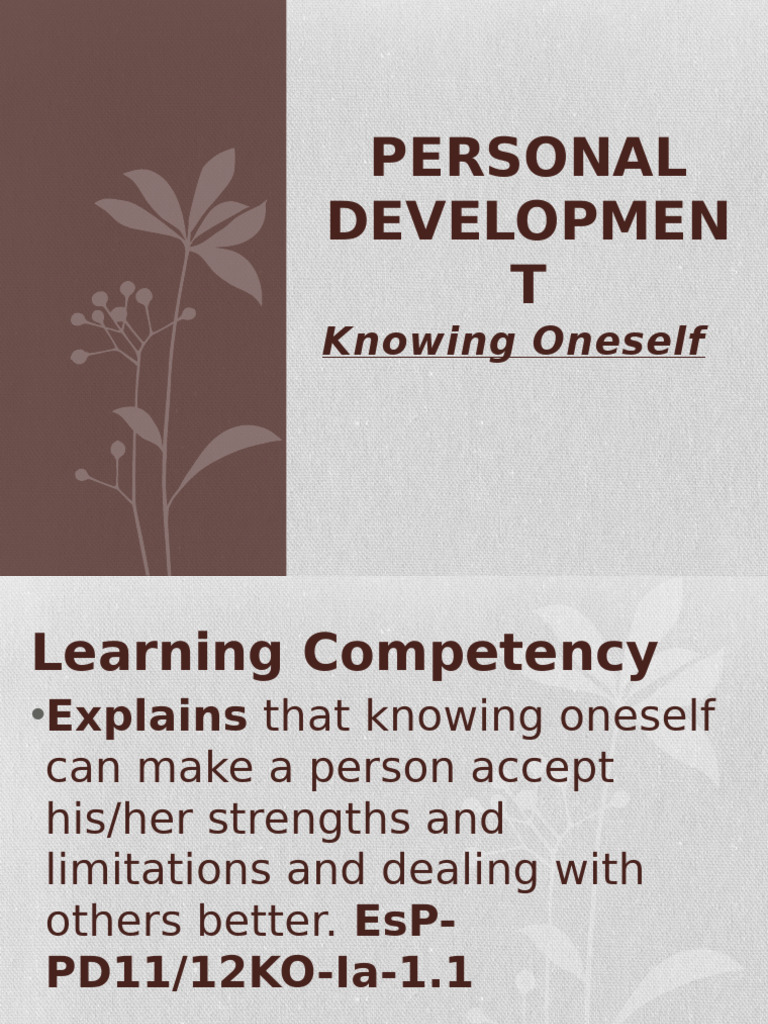 Knowing Oneself | PDF | Knowledge | Self