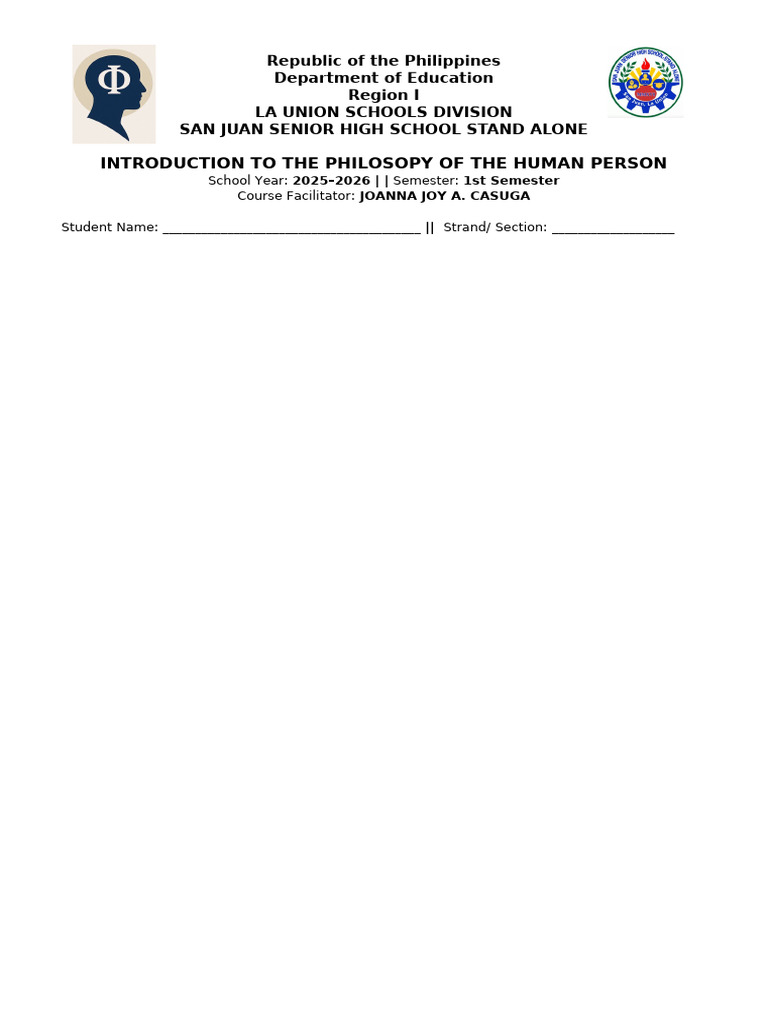 Intro to Philosophy of Human Person | PDF