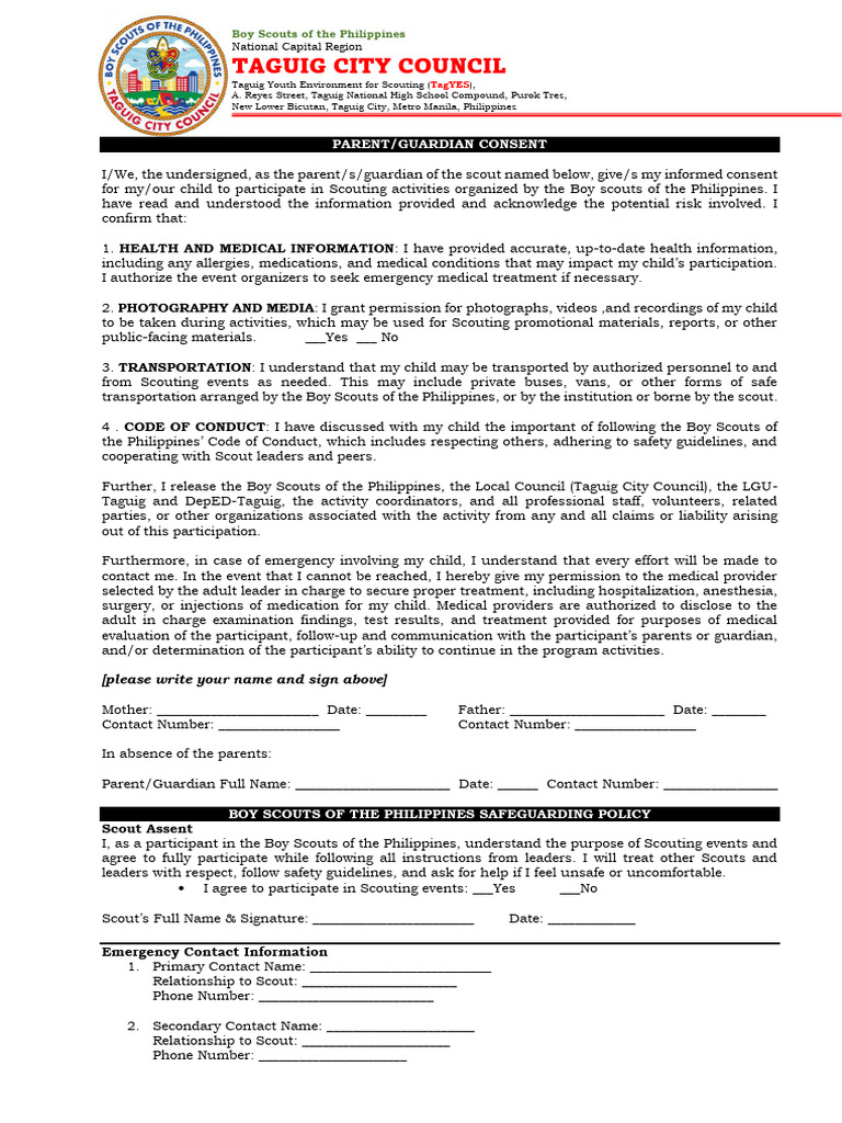 2025 Updated Parents Permit | PDF | Informed Consent