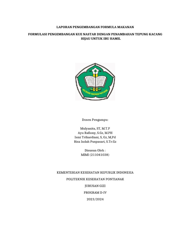 Mimi - Laporan Pengembangan Formula Makanan | PDF