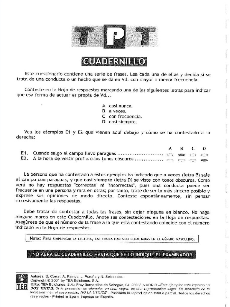 Test TPT | PDF
