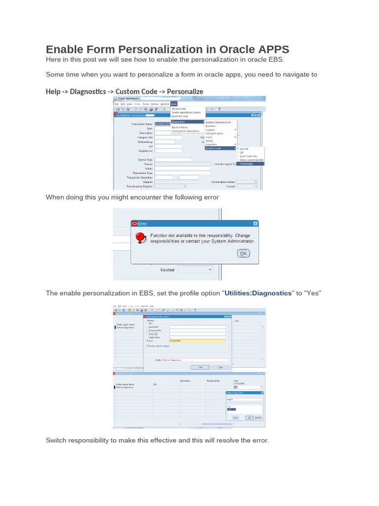 Enable Form Personalization In Oracle Apps Pdf