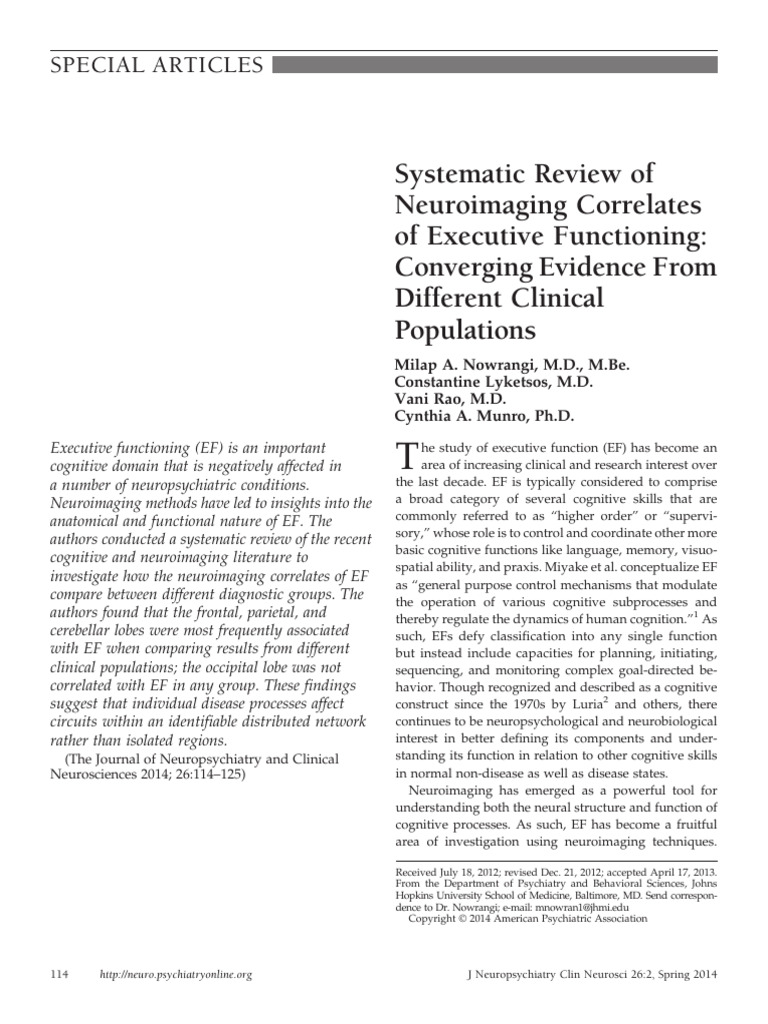 Nowrangi Et Al 2014 Systematic Review of Neuroimaging Correlates of ...