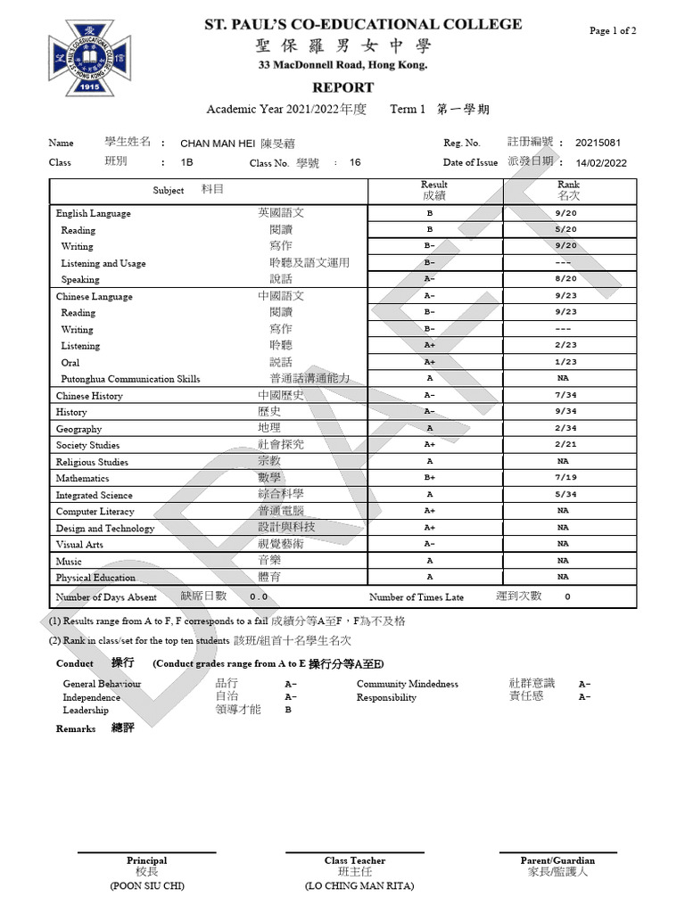 Term 1 Academic Report 2021/2022 | PDF | Critical Thinking | Liberal ...