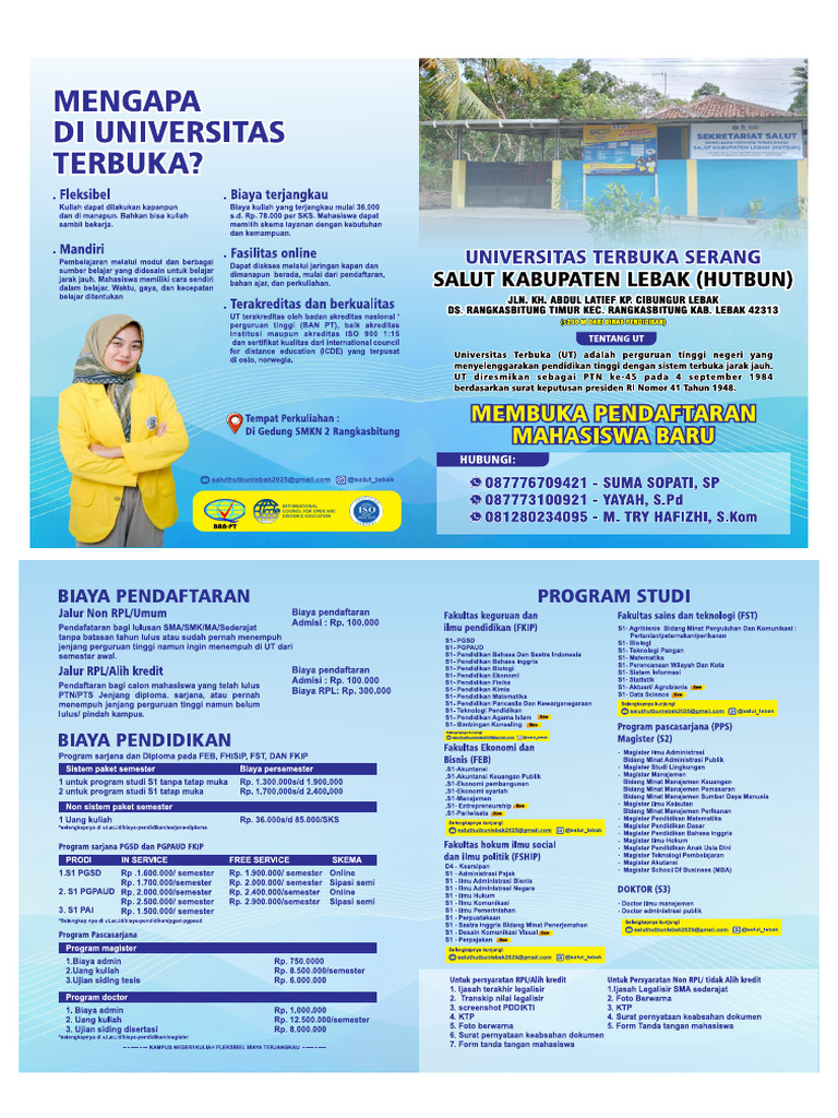 Brosur Ut Salut Kabupaten Lebak (Hutbun) | PDF