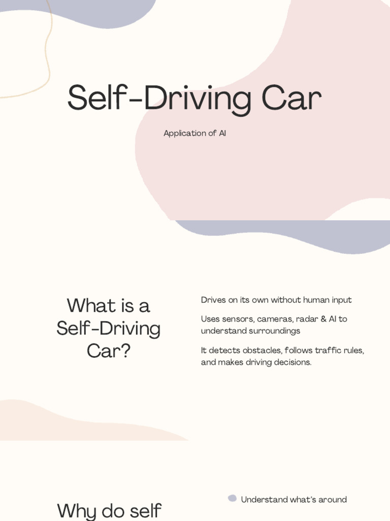 AI in Self-Driving Cars Explained | PDF