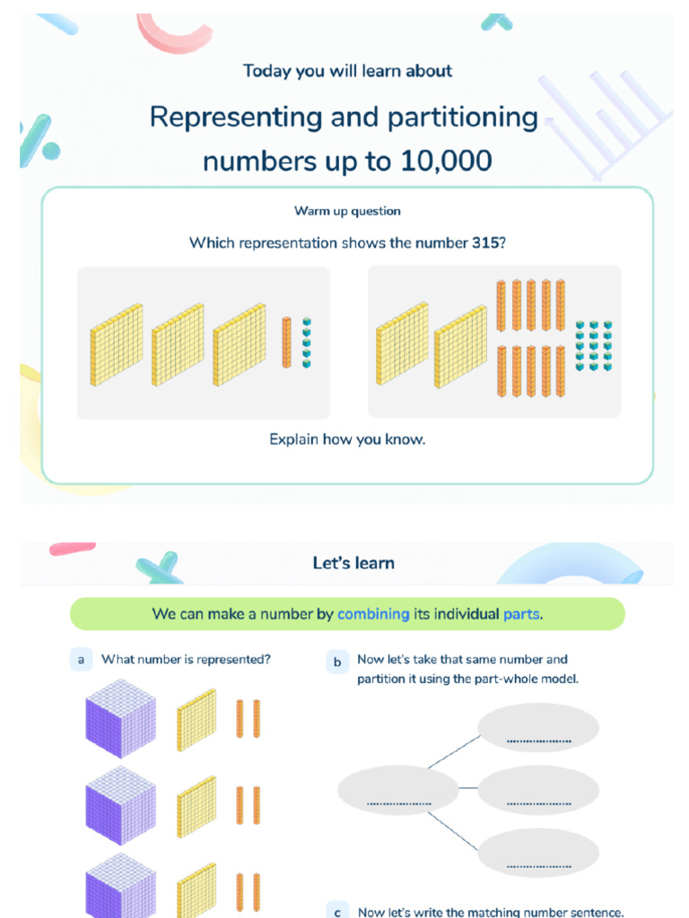 4 Partitioning Numbers Upto 10,000 | PDF