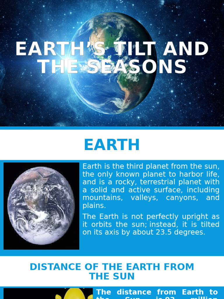 Earths Tilt and The Seasons | PDF | Rotation | Earth