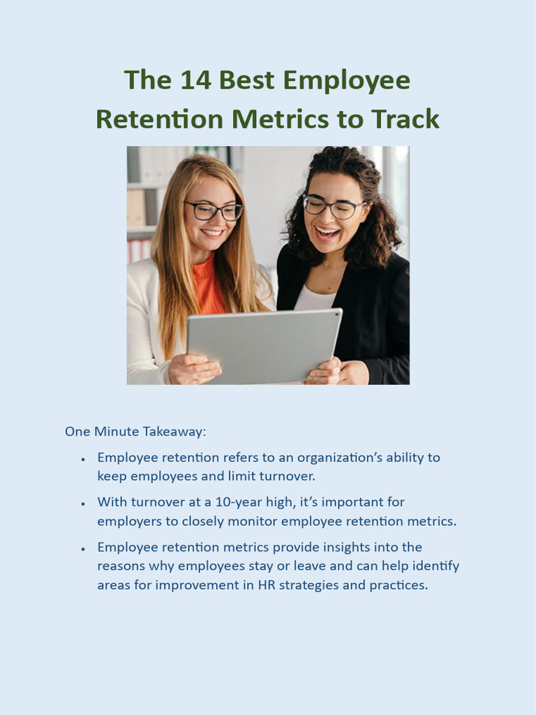 The 14 Best Employee Retention Metrics To Track | PDF | Employee ...