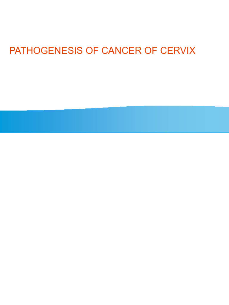 Pathogenesis of Cervical Cancer | PDF | Cervical Cancer | Clinical Medicine
