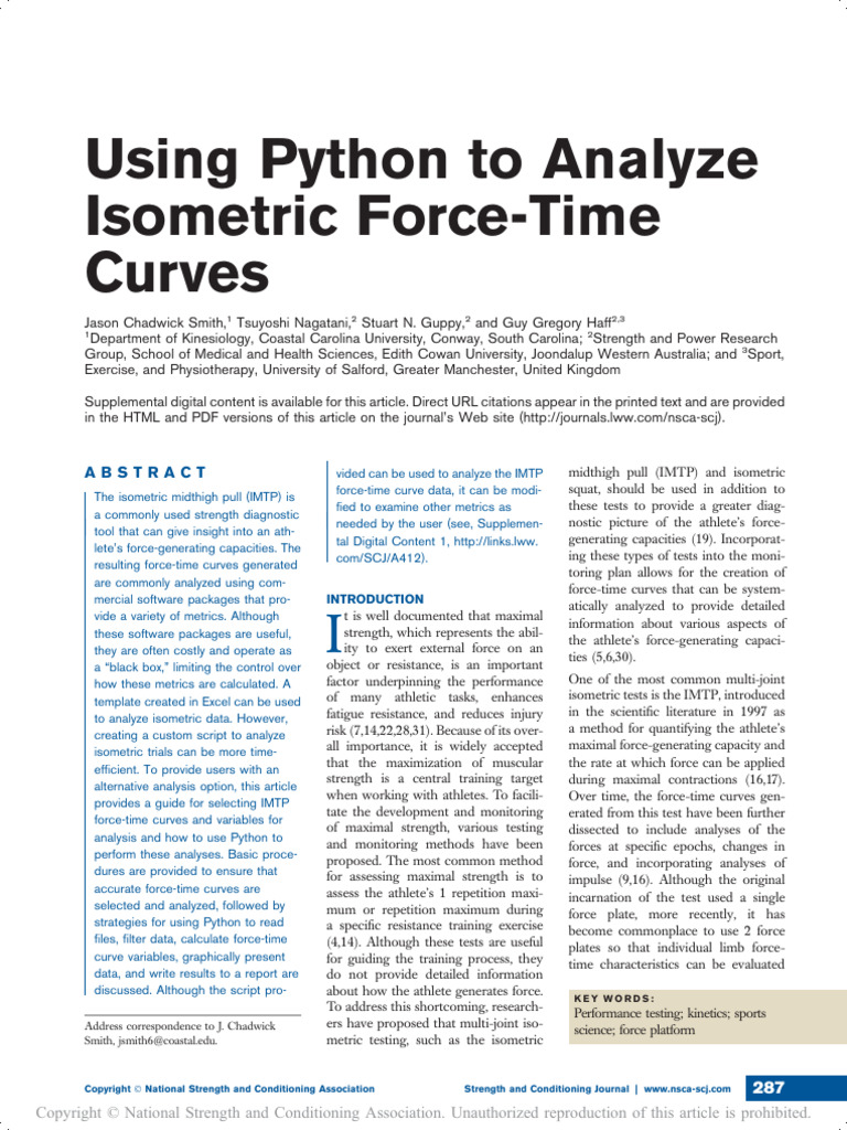 Using Python To Analyze Isometric Force Time.7 | PDF | Page Layout | Python (Programming Language)