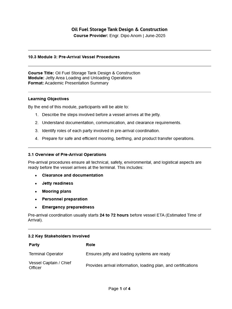 Pre-Arrival Procedures for Vessels | PDF | Port | Sea Captain