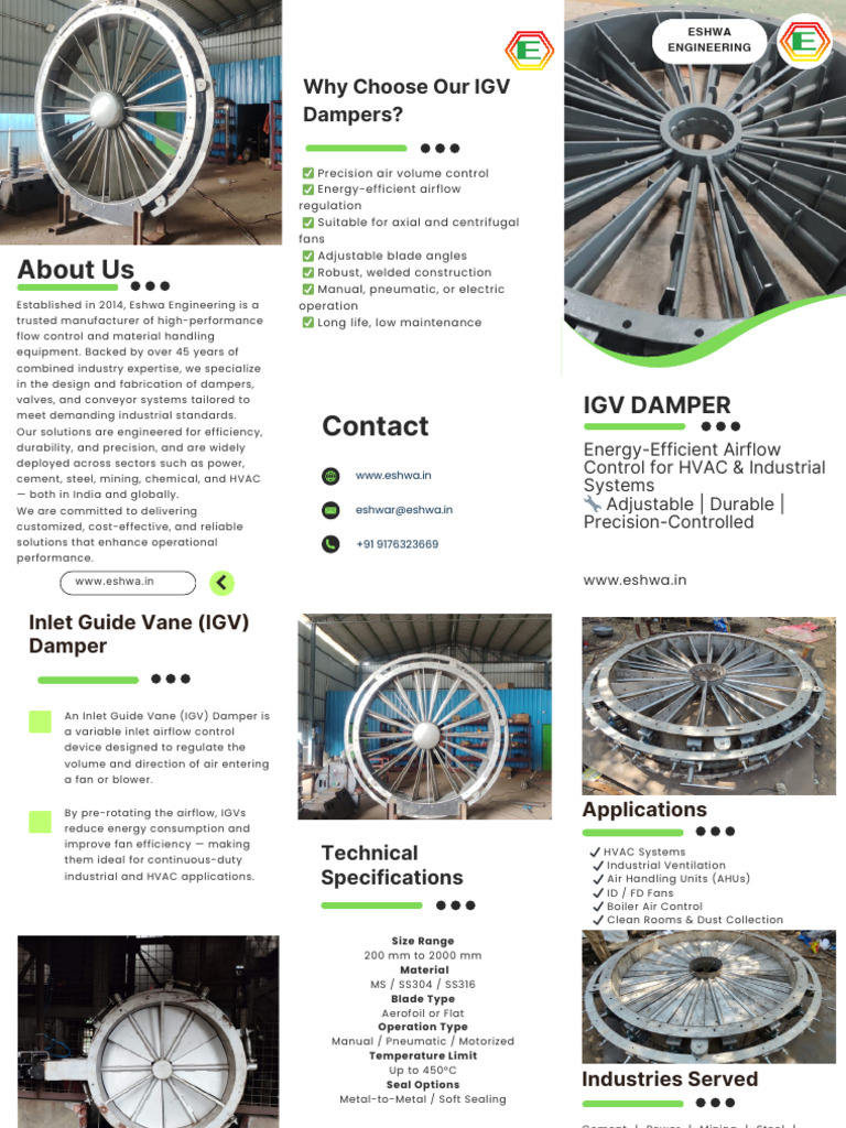 IGV Dampers for Efficient Airflow Control | PDF | Gas Technologies ...