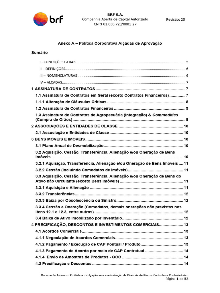 Normas - 147519 - Anexo A Tabela de Alcadas de Apro | PDF | Contabilidade | Conformidade regulatória