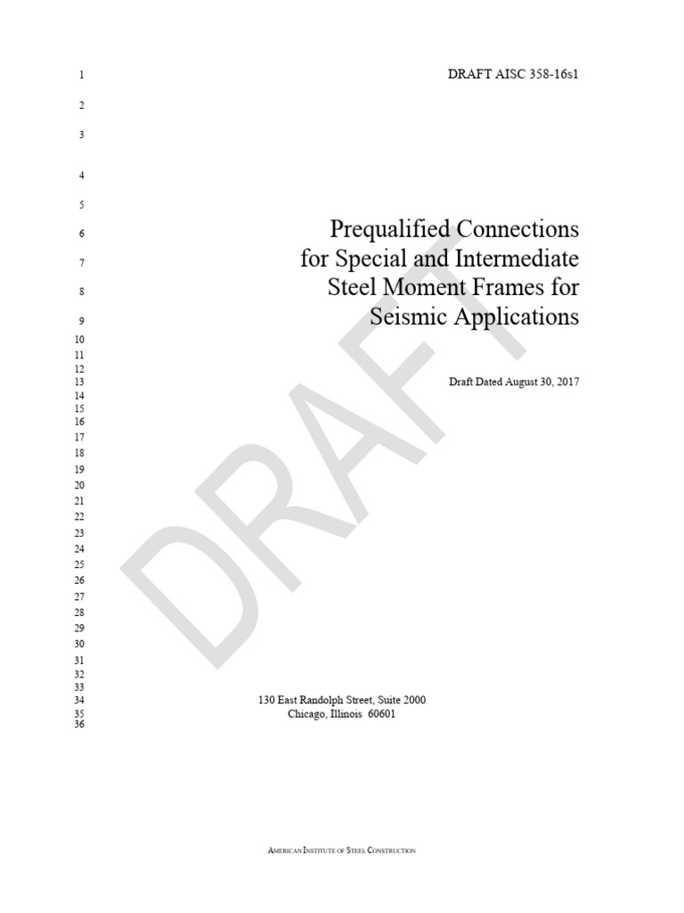 AISC 358-16s1 Chapter 14 Ssda SW Public Review Draft | PDF | Beam ...