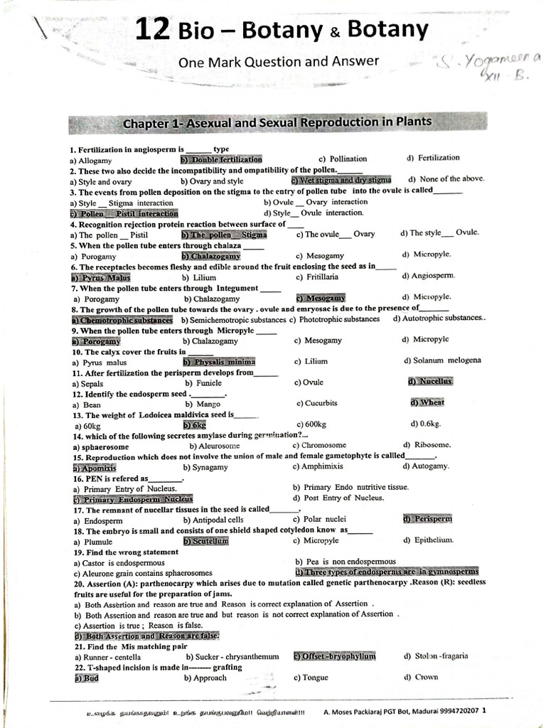 12th Bio-Botany | PDF