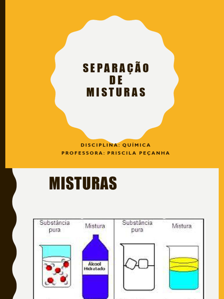 Métodos de Separação de Misturas Químicas | PDF
