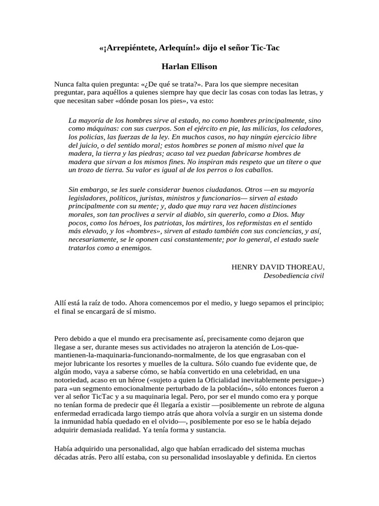 Arrepiéntete - H. Ellison | PDF