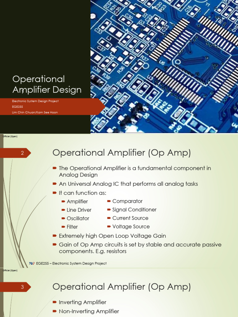 Operational Amplifier Design 2024s1 Pdf Operational Amplifier