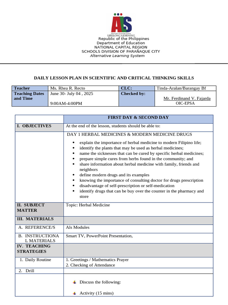 Week 1-Gen Math-Dlp | PDF | Health Sciences | Pharmaceutical Sciences