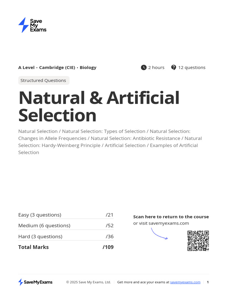 Natural & Artificial Selection | PDF | Gene | Biology
