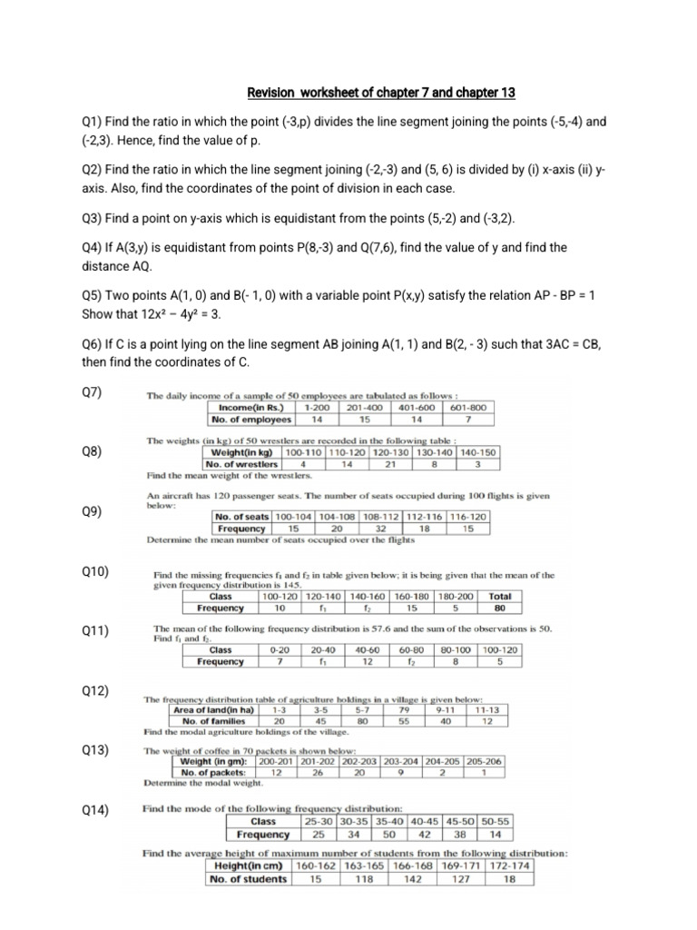 Revision Worksheet-WPS Office | PDF