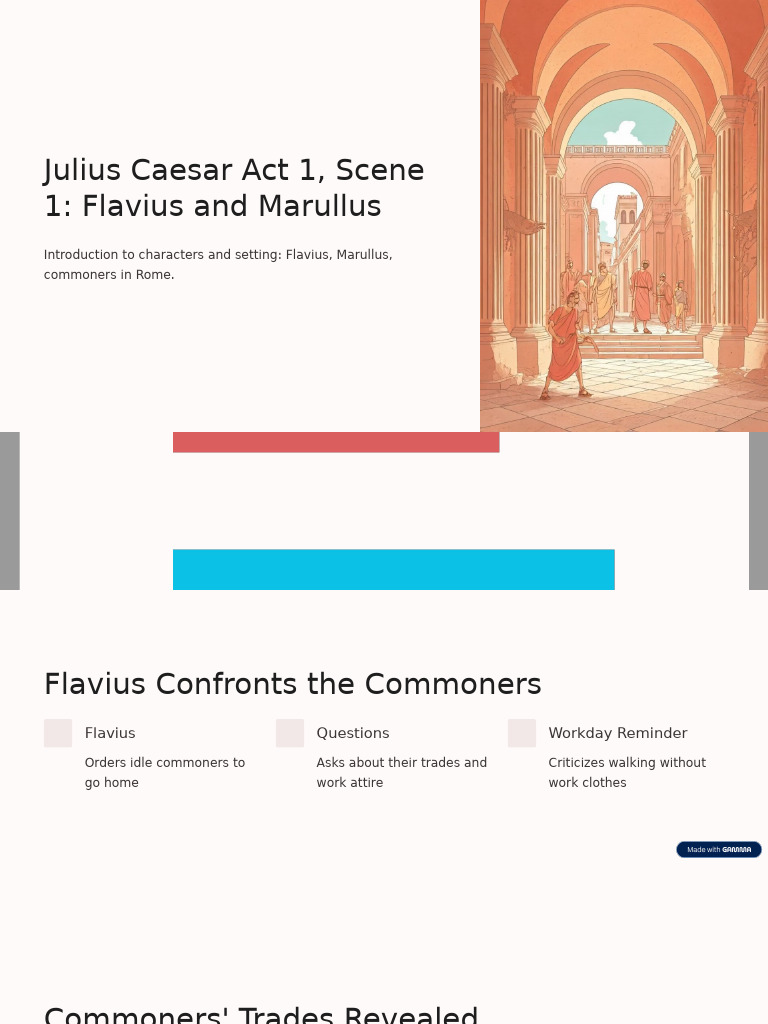 Julius Caesar Act 1 Scene 1 Flavius and Murellus | PDF