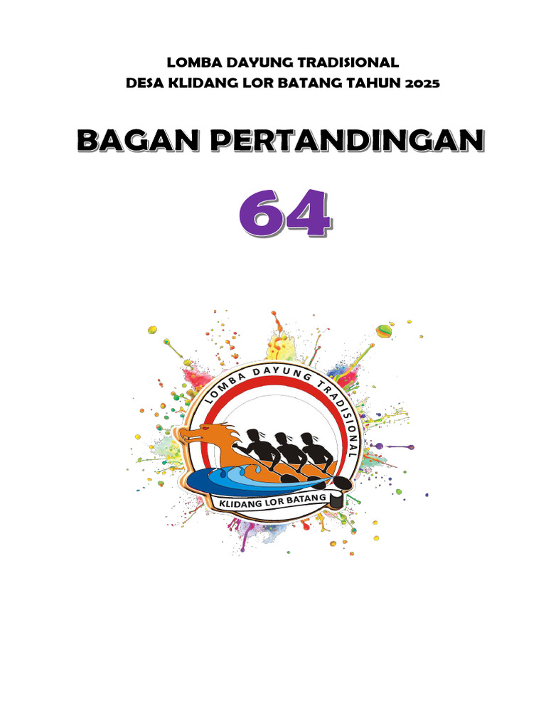 Bagan Pertandingan Lomba Dayung 64 Tim | PDF