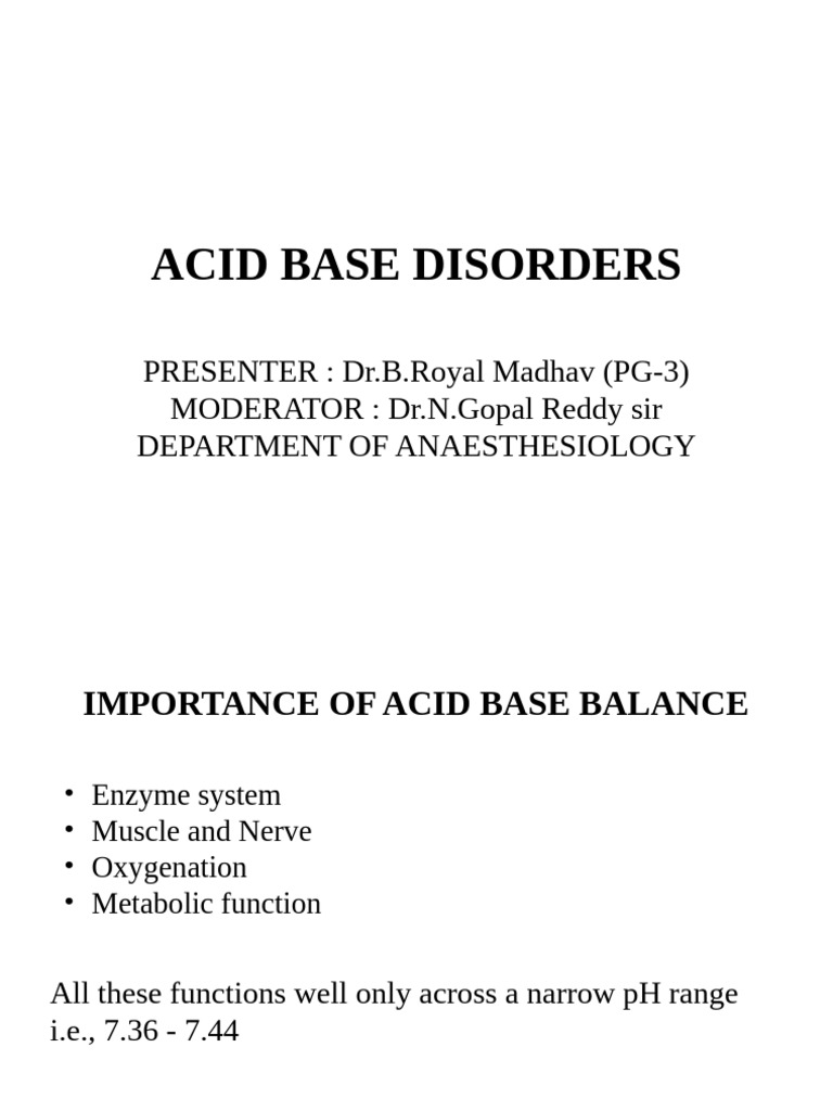 Metabolic Acidosis Overview | PDF | Intensive Care Medicine | Physiology