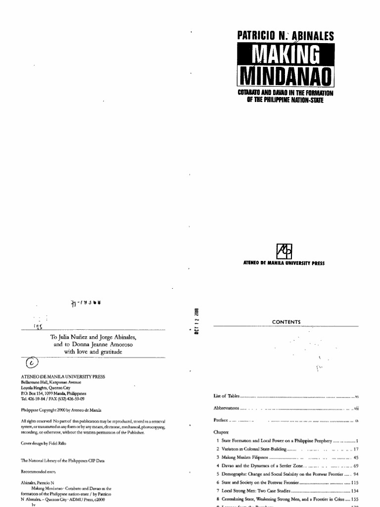 Making Mindanao Cotabato and Davao | PDF