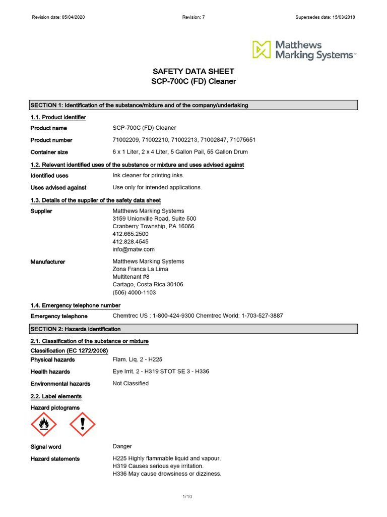 Solvent Safety Data Sheet | PDF | Waste | Dangerous Goods