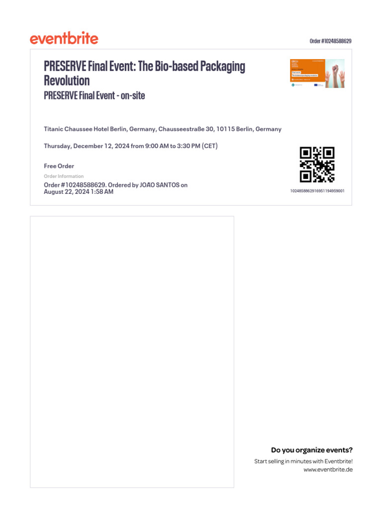 PRESERVE Final Event The Bio-Based Packaging Revolution | PDF