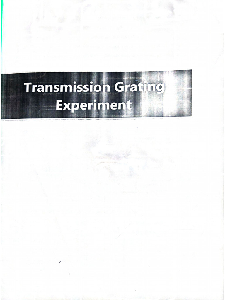 Transmission Grating 02 | PDF